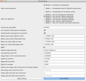 Features / Functions – Aperture Photometry Tool
